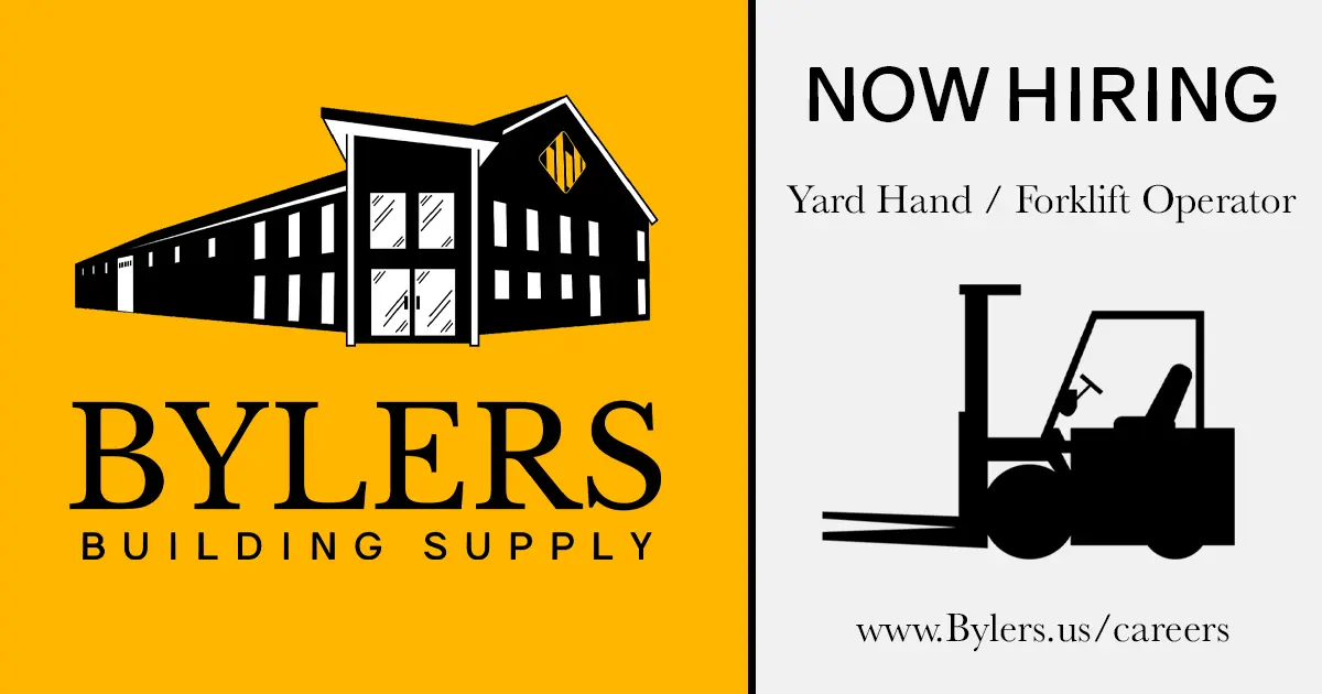 Now Hiring: Yard Hand / Forklift Operator